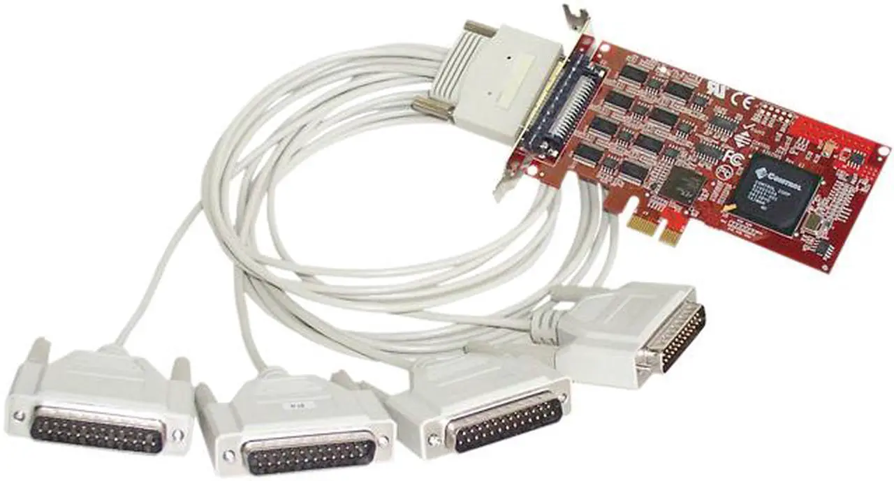 Comtrol RocketPort PCIe 4 Port DB25M RS232/422/485 Express Quad Model ...