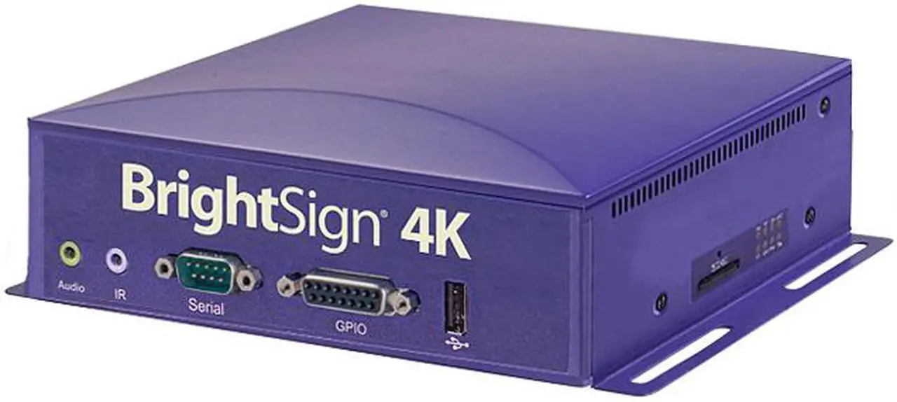 BrightSign 4K1142 Fan-Less Solid-State Commercial 4K Networked Multi-Control Interactive and ...