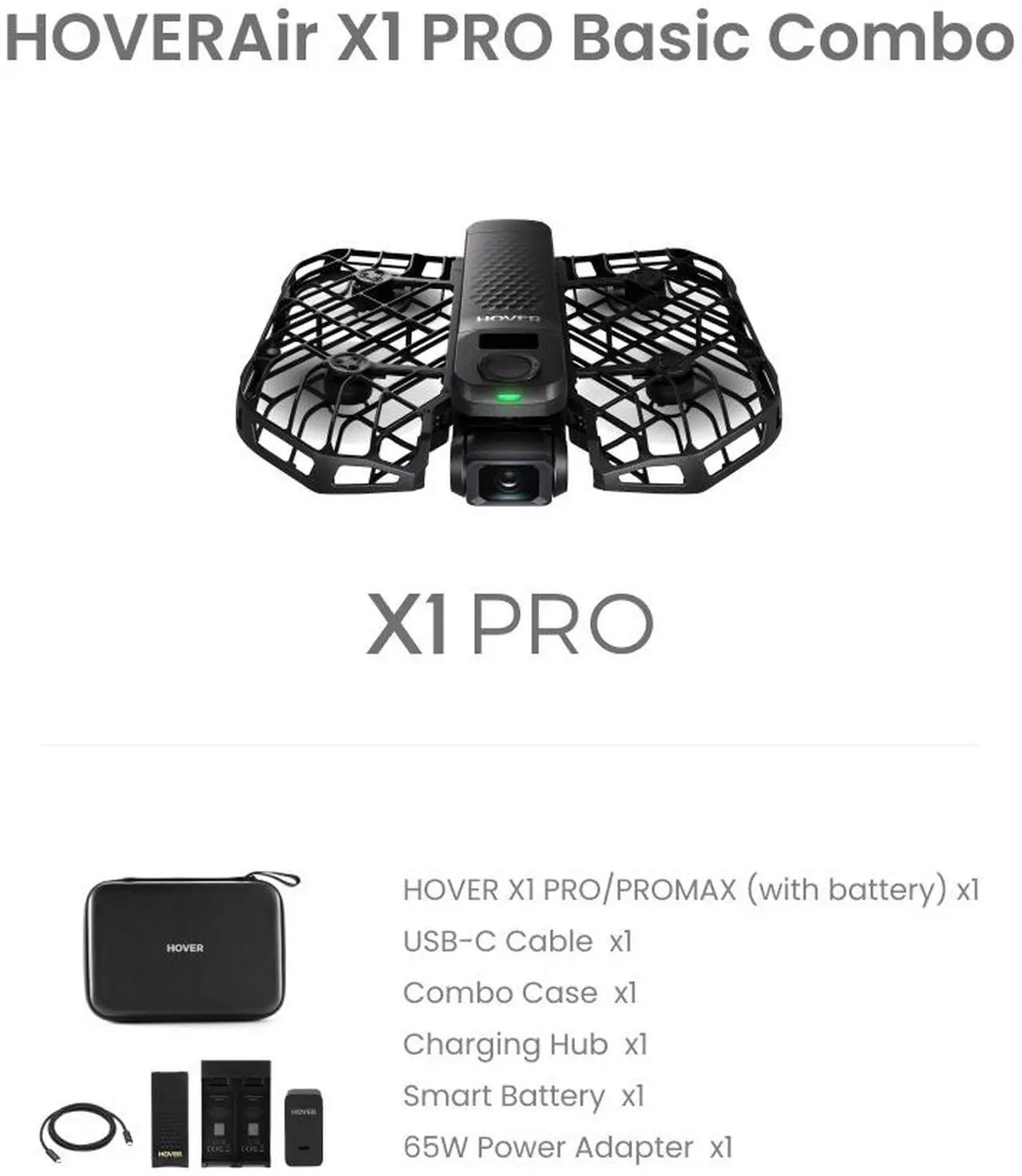 HOVERAir X1 PRO Basic Combo Drone Black - Newegg.com