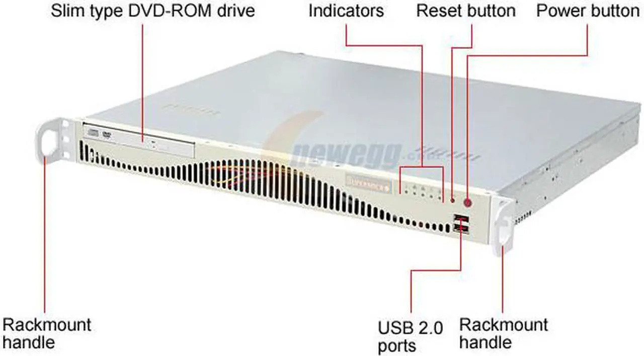 SUPERMICRO SYS-6015V-MR 1U Rackmount Barebone Server - Newegg.com