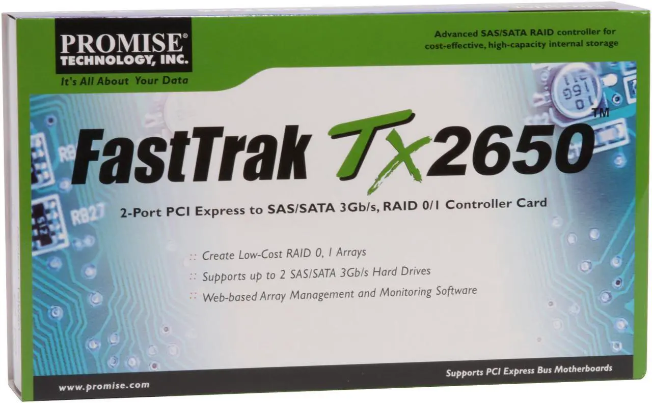 PROMISE FastTrak TX2650 PCI Express SATA / SAS Controller Card - Newegg.com