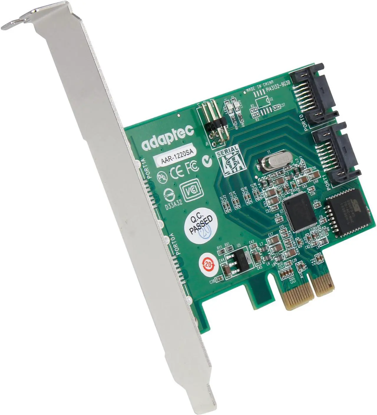 Adaptec RAID 1220SA 2232100-R SATAII PCI Express x1 RAID 0, 1, JBOD ...