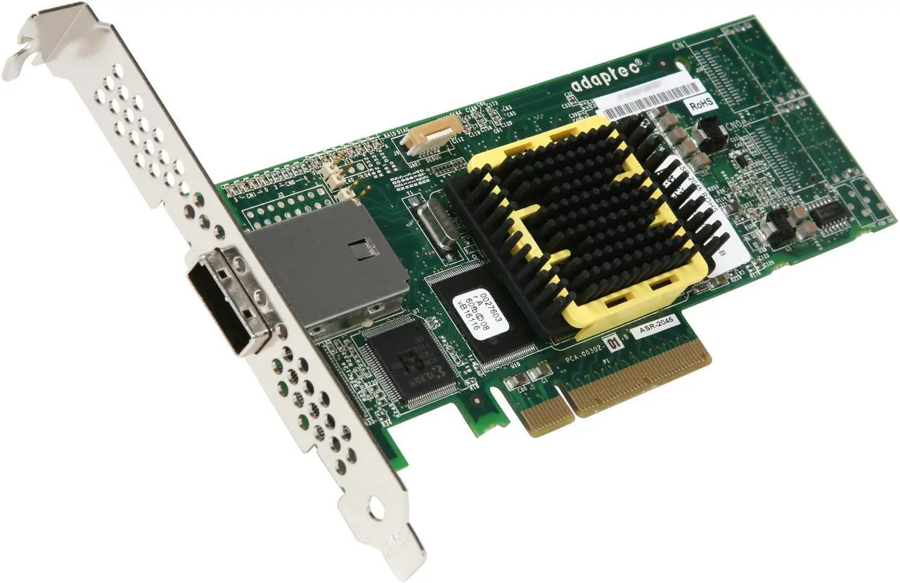 Adaptec RAID 2045 2260300-R SATA/SAS 4 external ports w/ 128MB cache ...