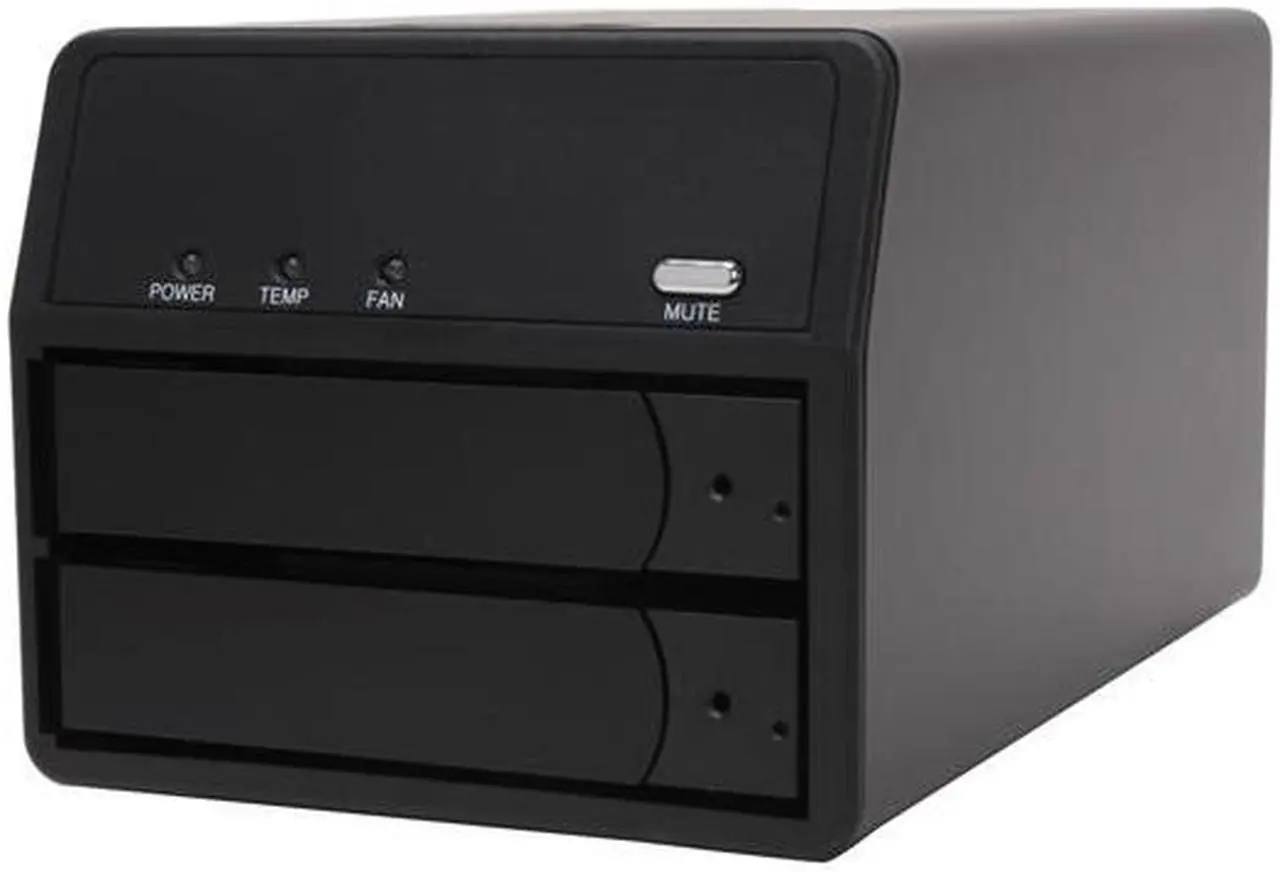 SANS DIGITAL MS2U+B 2 Bay SATA to USB 2.0 JBOD Hard Drive Storage ...