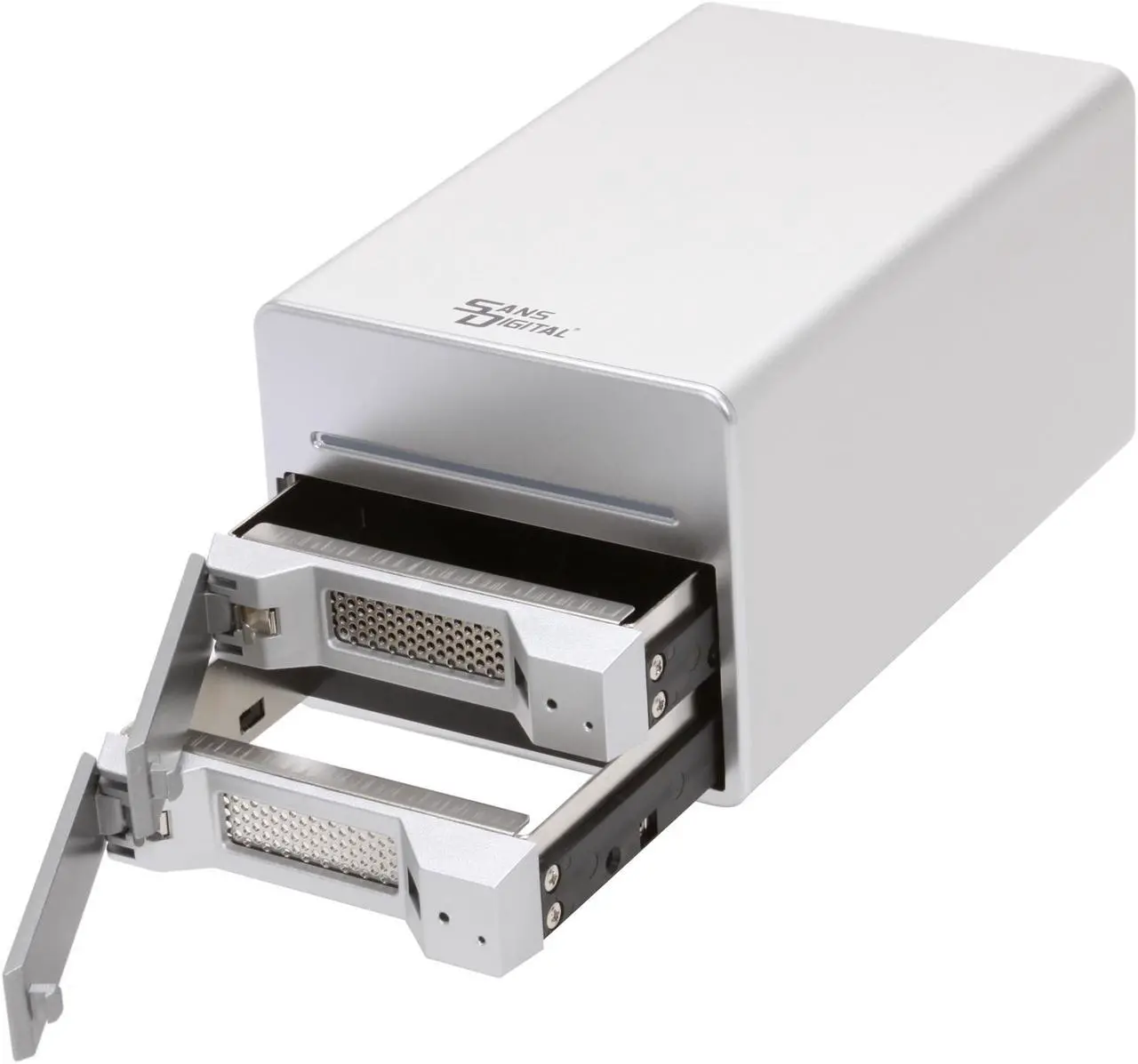 SANS DIGITAL MobileSTOR MS2U1 2 Bay SATA to USB 2.0 JBOD Enclosure ...