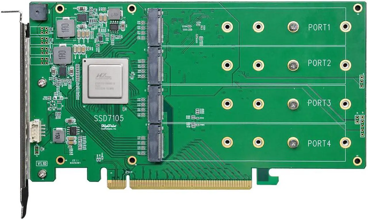 HighPoint SSD7105 PCI-Express 3.0 x16 PCI-Express PCIe 3.0 x16 Fully ...
