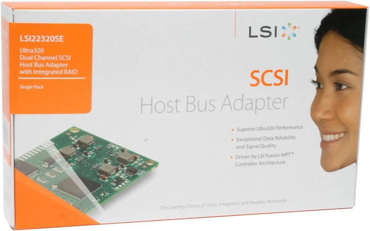 LSI LSI00153 PCI Express SCSI LSI22320SE Dual-Channel Host Bus Adapter ...