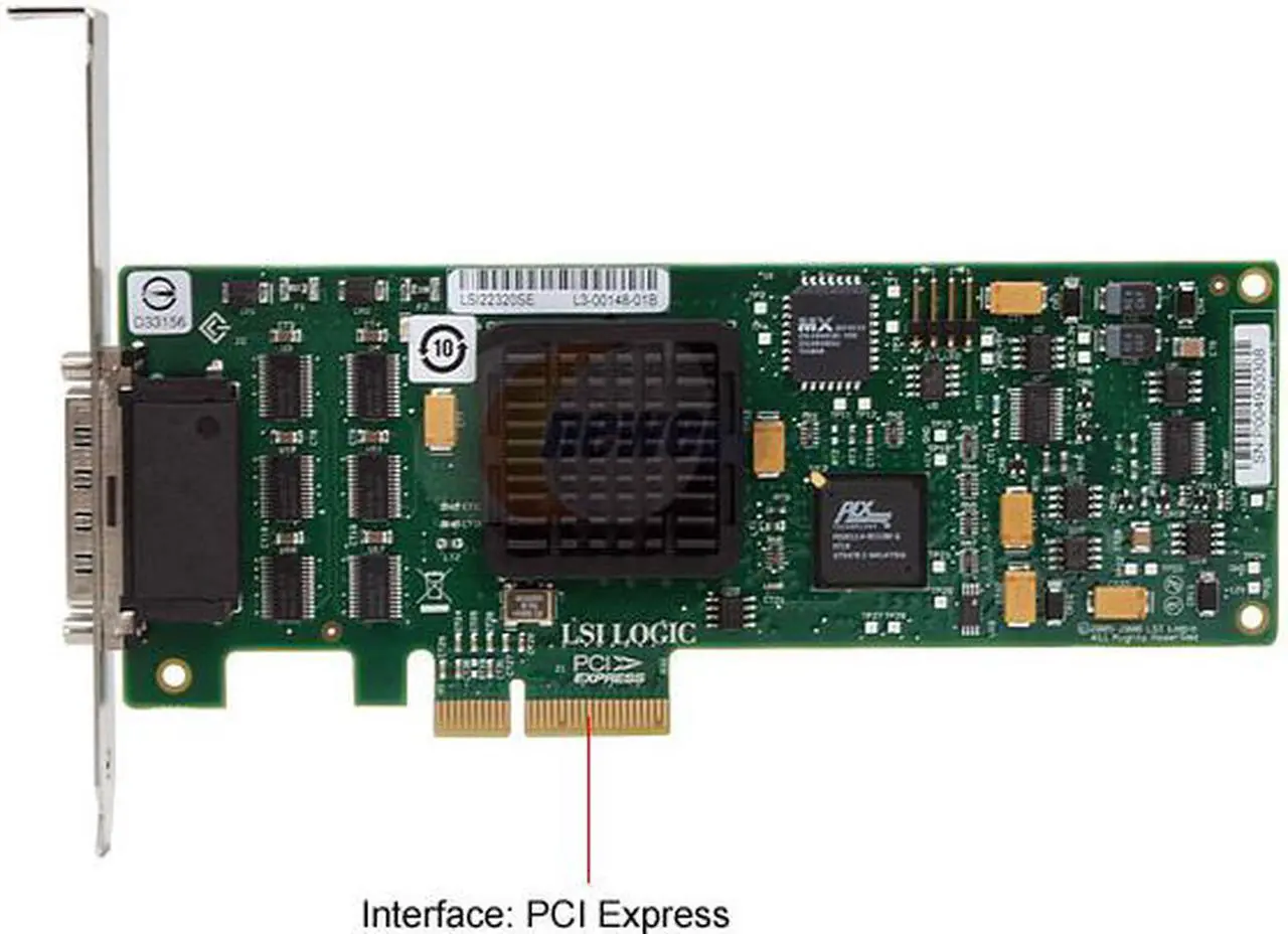 LSI LSI00153 PCI Express SCSI LSI22320SE Dual-Channel Host Bus Adapter ...