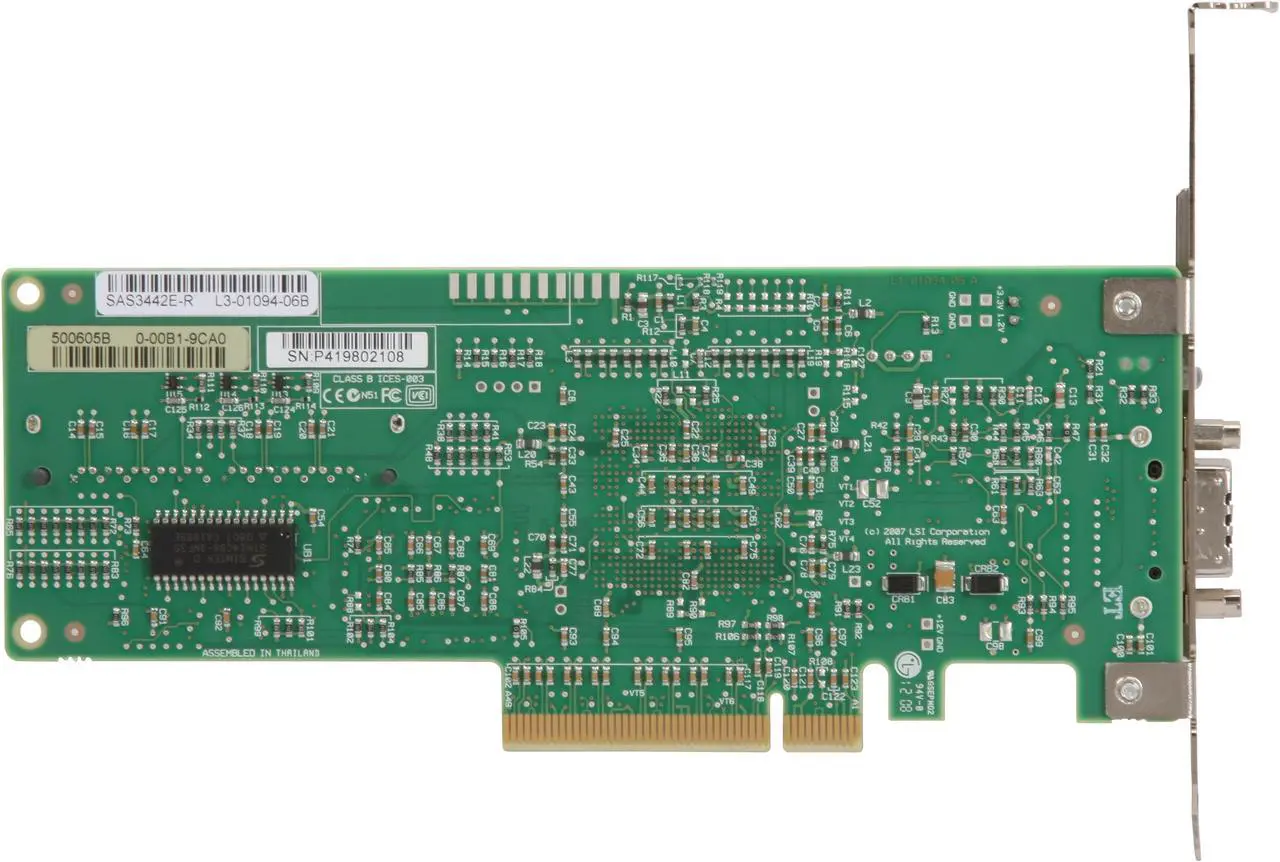 LSI SAS3442E-R PCI Express SATA / SAS Controller Card Single Pack ...