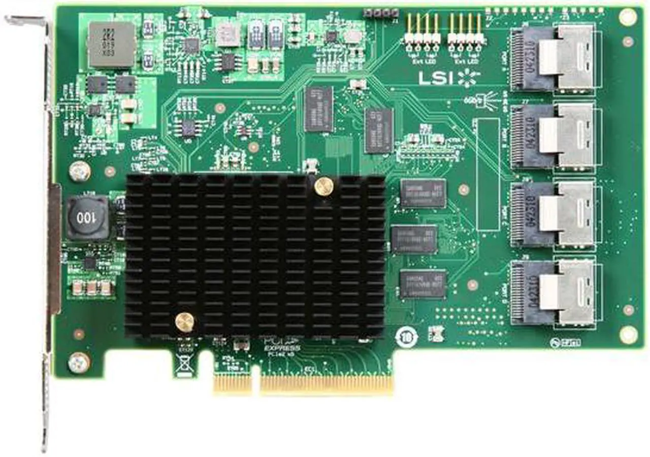 LSI LSI00244 (9201-16i) PCI-Express 2.0 x8 SATA / SAS Host Bus Adapter ...