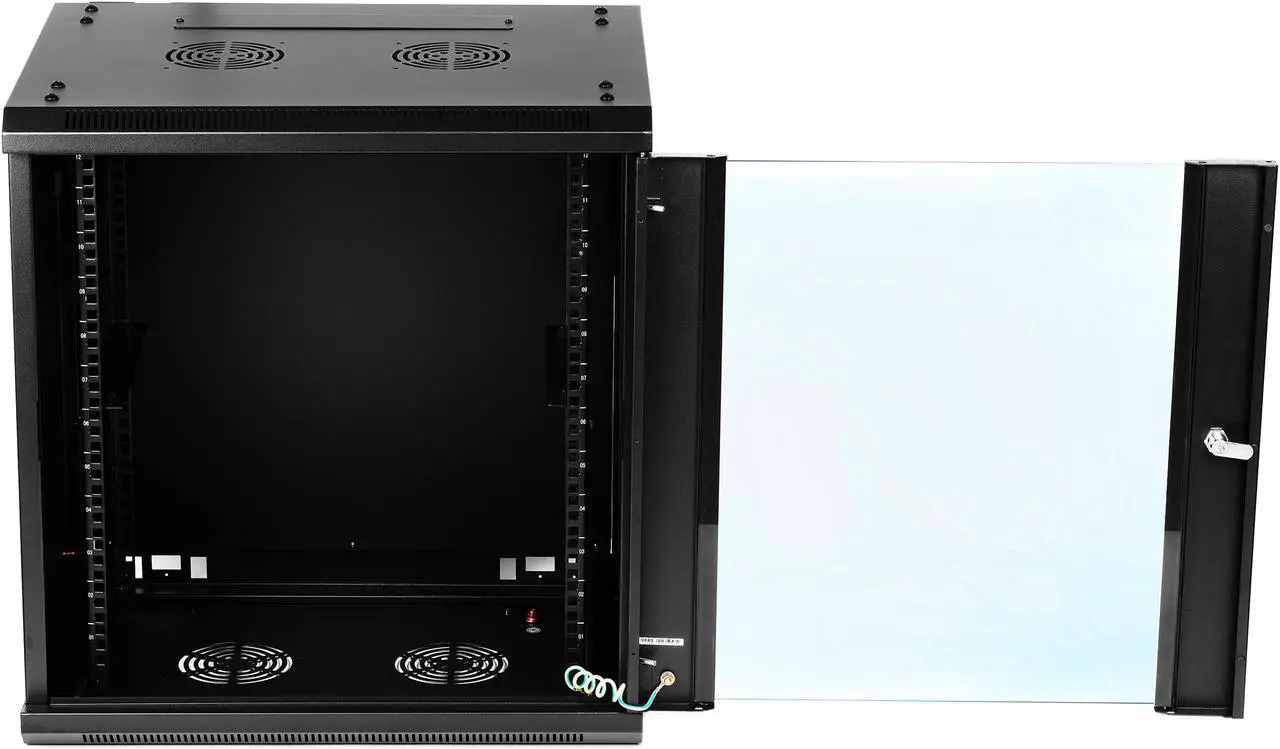 Rosewill 12U Server Rack Enclosure with Glass Door, Locks, & Removable ...