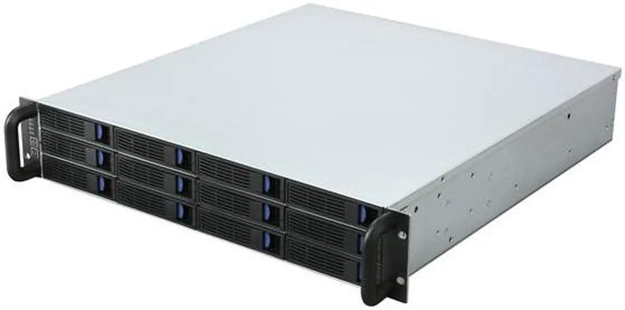 NORCO DS-12D External 2U 12 Bay Hot-Swap 6G SAS / SATA III Rackmount ...