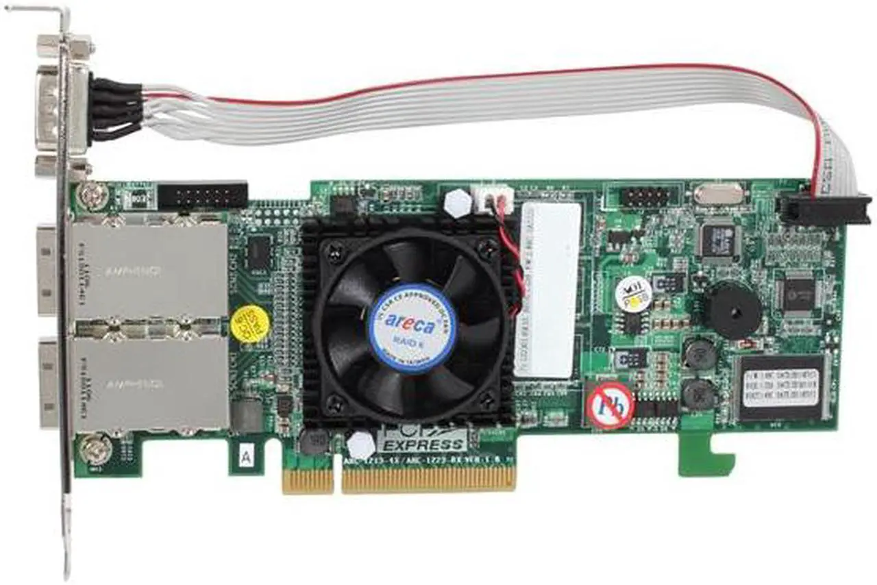 areca ARC-1223-8X PCI-Express 2.0 x8 SATA / SAS Controller Card ...