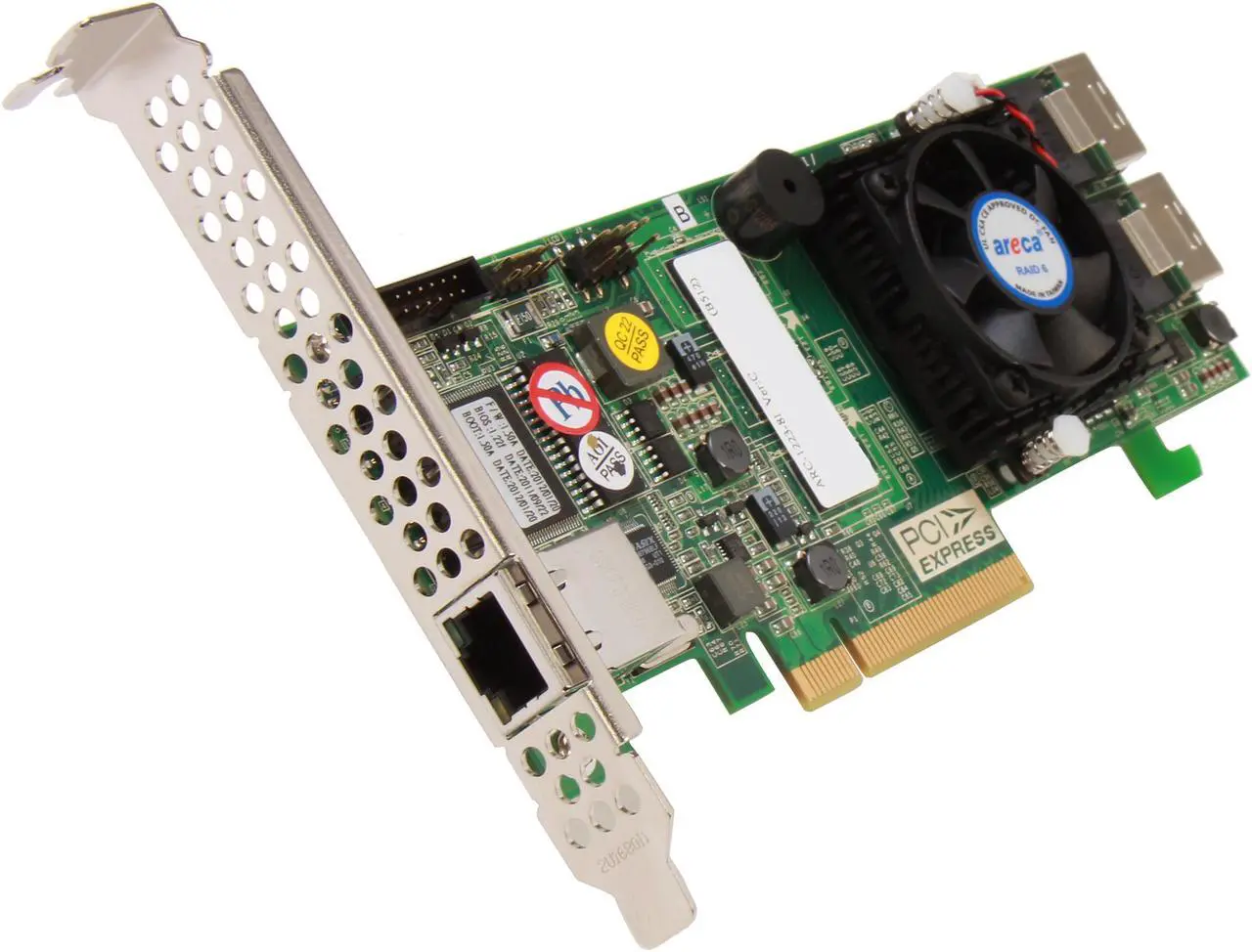 areca ARC-1223-8I-MS PCI-Express 2.0 x8 SATA / SAS RAID Controller Card ...