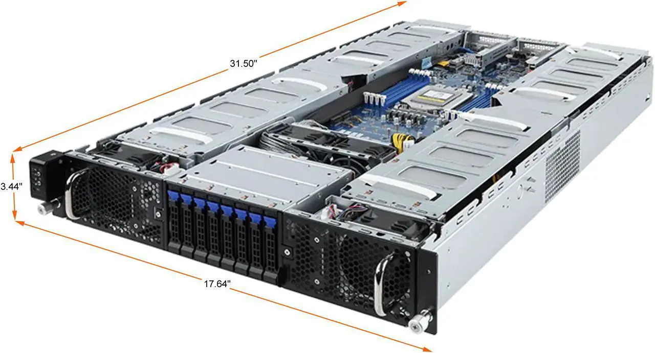 GIGABYTE G291-Z20 2U Rackmount GPU Server Barebone - Newegg.com
