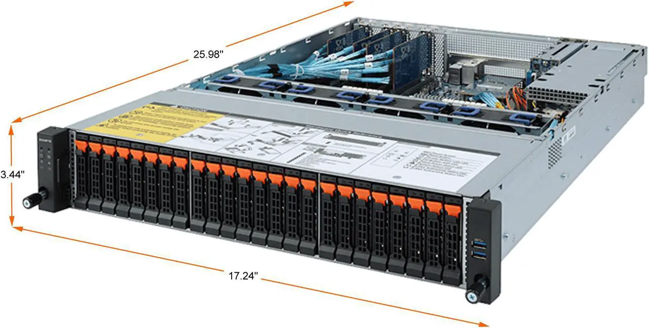 GIGABYTE R272-Z32 2U Rackmount Server Barebone - Newegg.com