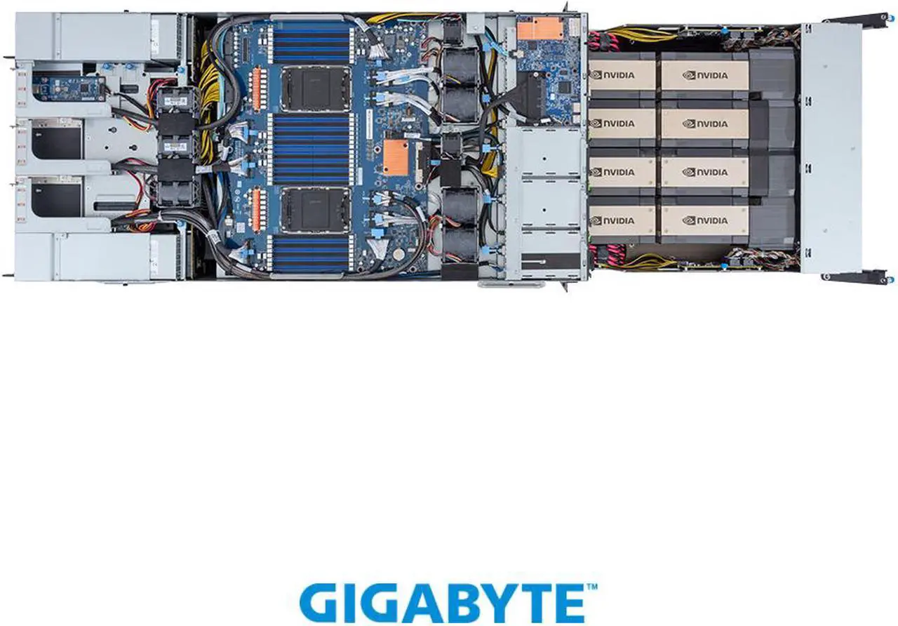 GIGABYTE G593-SD0 HPC/AI Server Barebone - 4th Gen Intel® Xeon® - 5U DP HGX™ H100 8-GPU ...