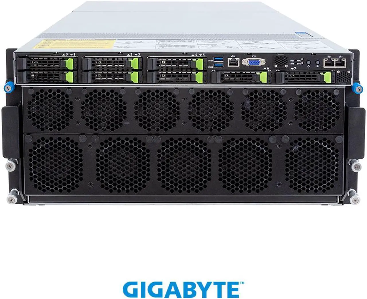 GIGABYTE G593-SD0 HPC/AI Server Barebone - 4th Gen Intel® Xeon® - 5U DP HGX™ H100 8-GPU ...