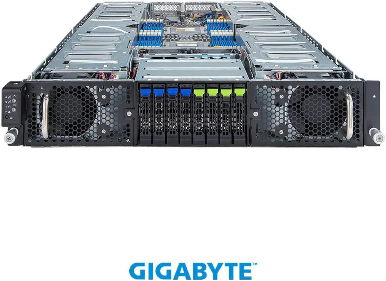 GIGABYTE G293-Z42 HPC/AI Server Barebone - AMD EPYC™ 9004 - 2U DP 8 x PCIe Gen5 GPUs ...