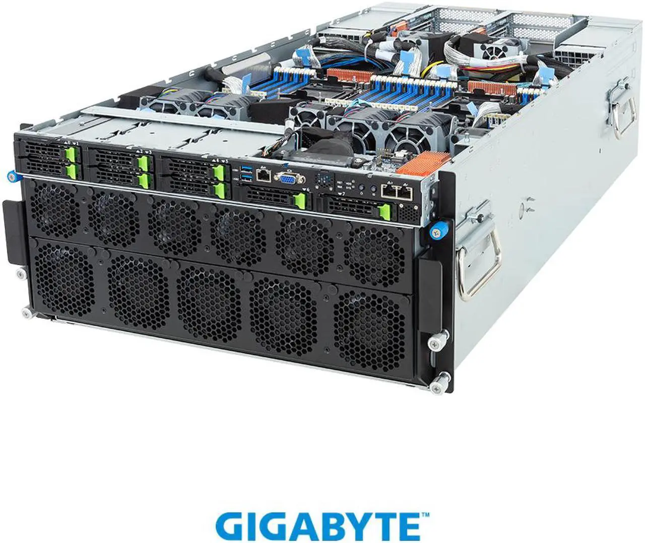 GIGABYTE G593-SD1-AAX3, HPC/AI Server - 5th/4th Gen Intel® Xeon® Scalable - 5U DP NVIDIA HGX ...