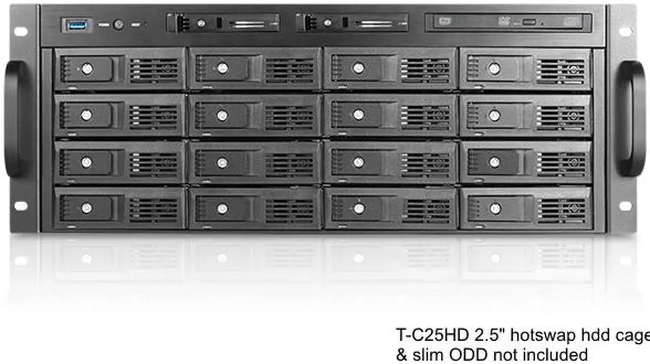 4U 16-Bay Trayless Storage Server Rackmount Chassis 12Gb/s HDD SFF-8643 ...