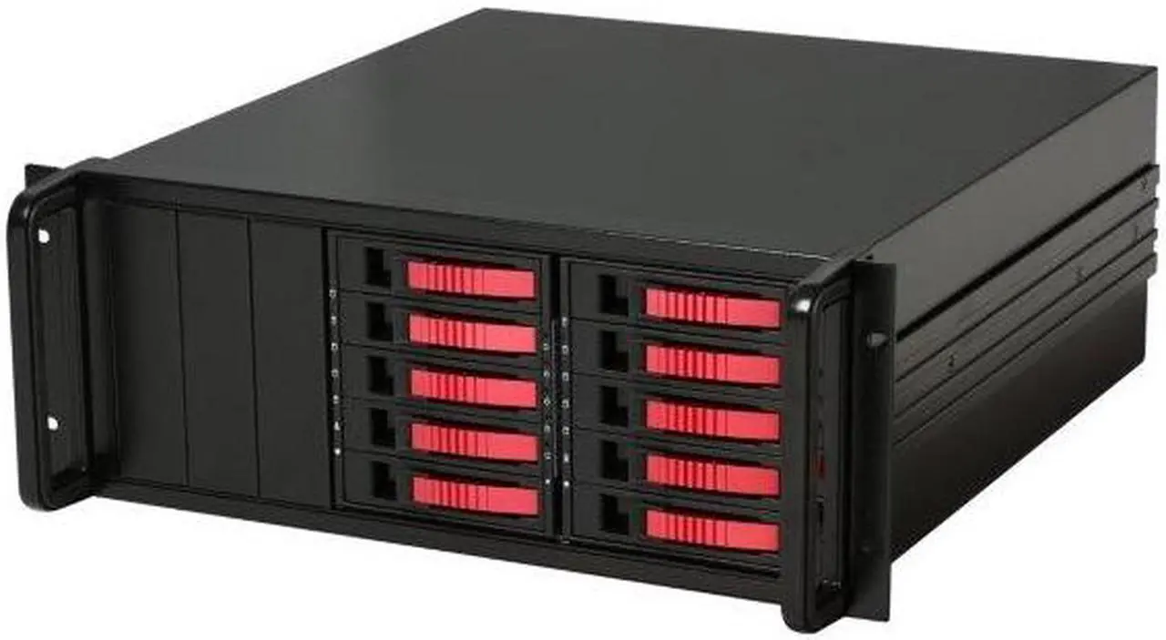 iStarUSA DAGE410U20-PM-RED 4U 10-bay SATA eSATA Port Multiplier JBOD ...
