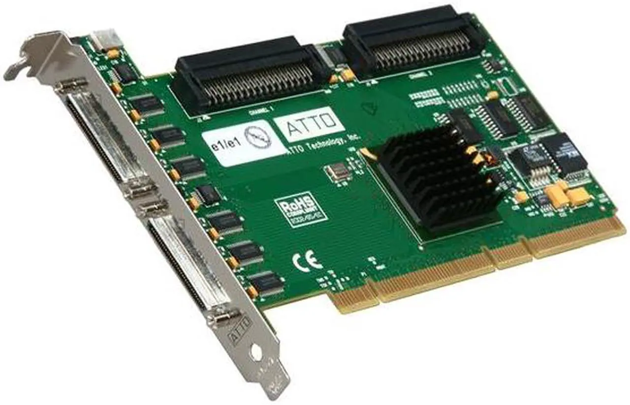 ATTO EPCI-UL4D-0R0 PCI-X Ultra320 SCSI Dual-Channel Full-Height ...