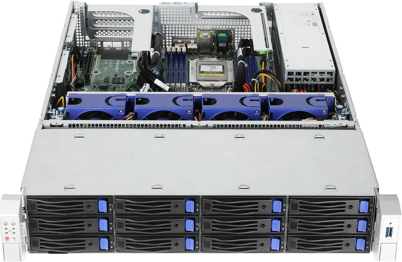 Asrock Rack 2U12L2S-ROME/2T 2U Rackmount Storage Server Barebone AMD ...