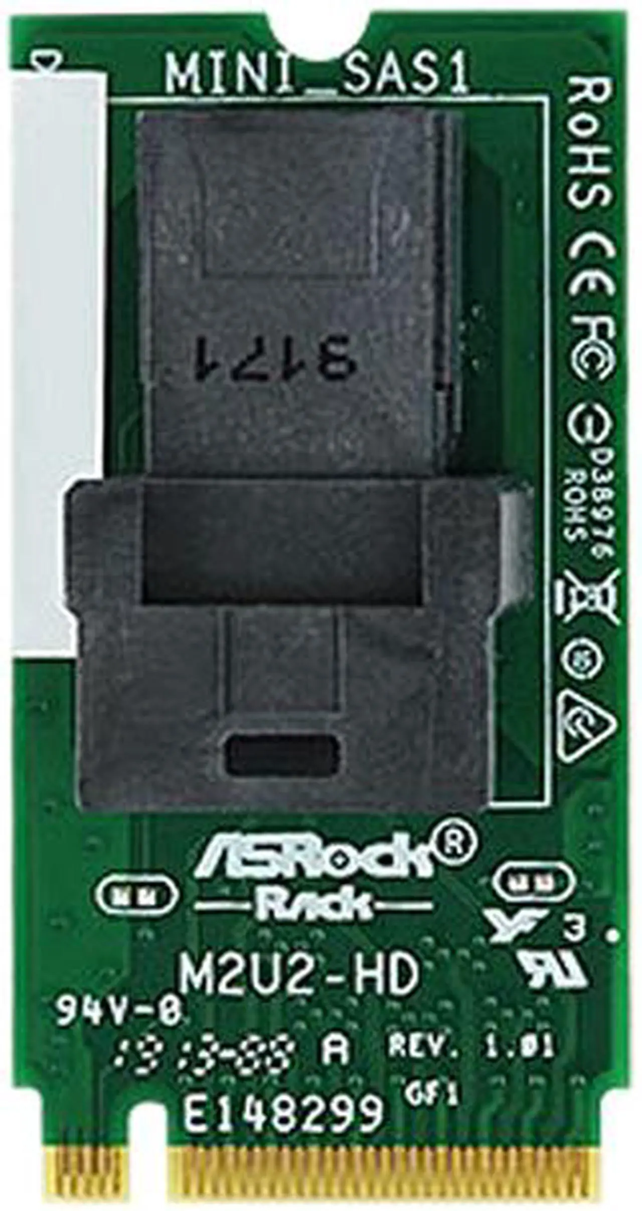 Asrock Rack Server Riser Card/Accessories M2U2-HD M.2 2242-M mini-SAS ...