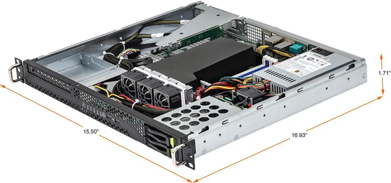 Open Box: AsRock Rack 1U2E-X570 Server Barebone Supports AMD Ryzen 5000 ...