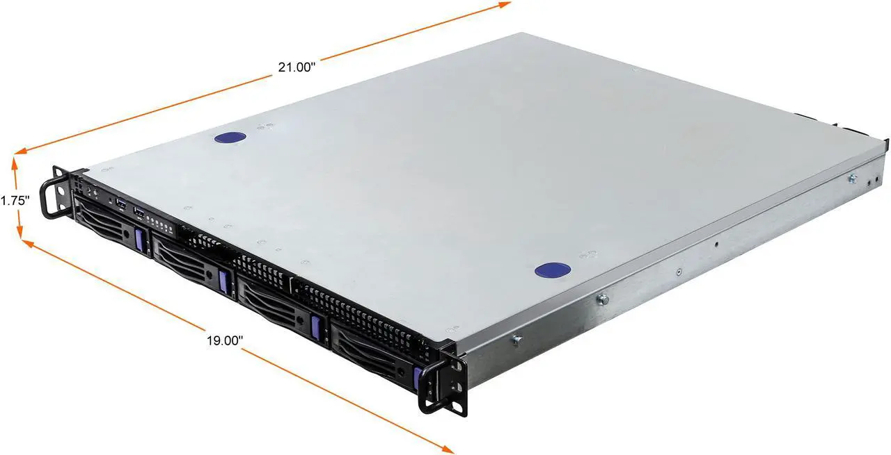 Asrock Rack 1U4LW-X570 RPSU 1U Rackmount Server Barebone 4 Bays Single ...