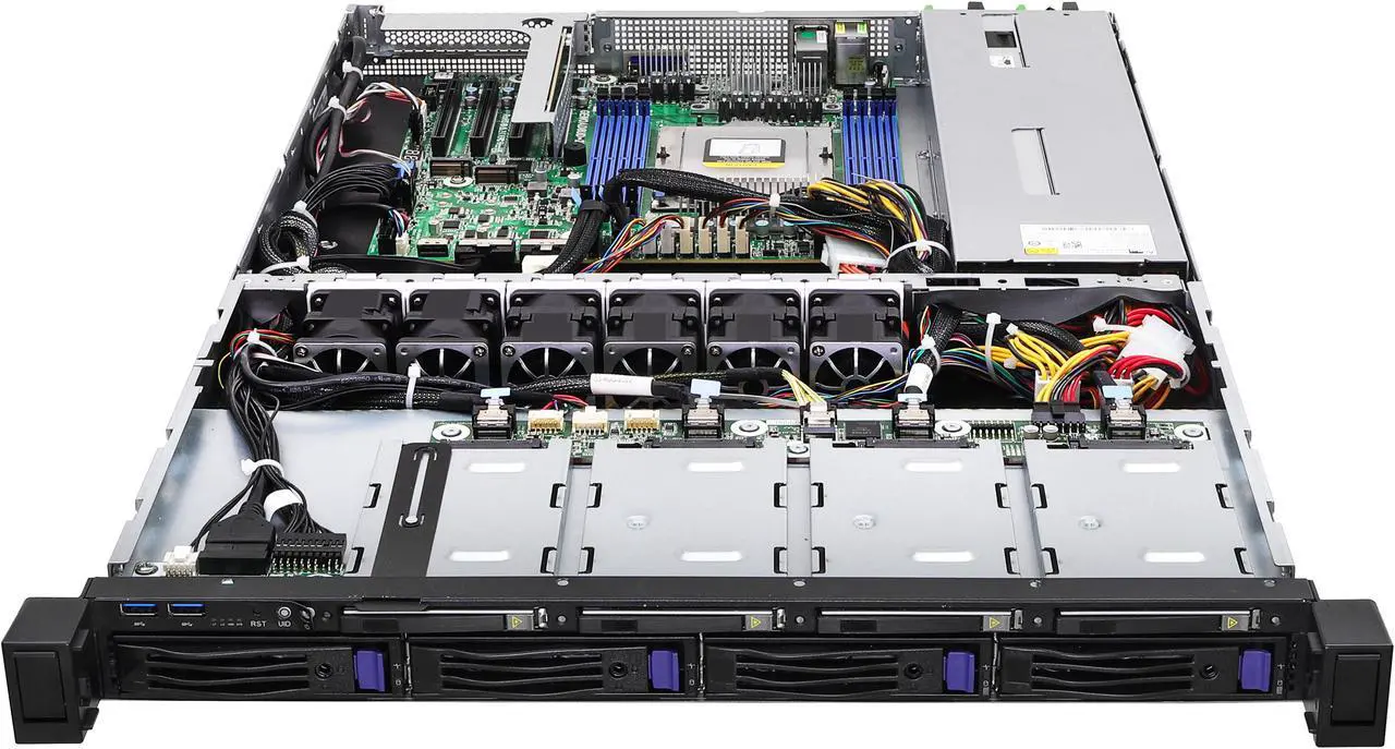 AsRock Rack 1U4L4E-GENOA/2T 1U Rackmount Storage Server Barebone Single ...
