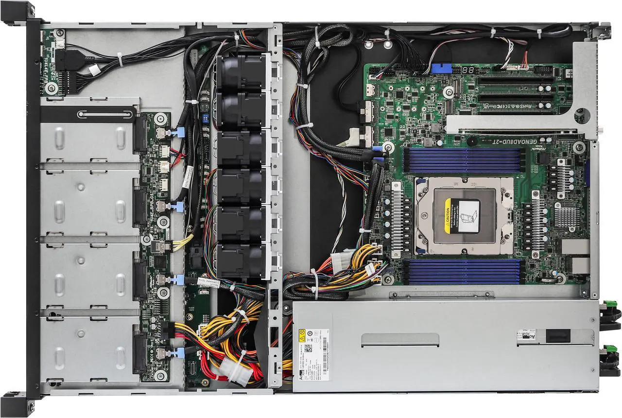 AsRock Rack 1U4L4E-GENOA/2T 1U Rackmount Storage Server Barebone Single ...