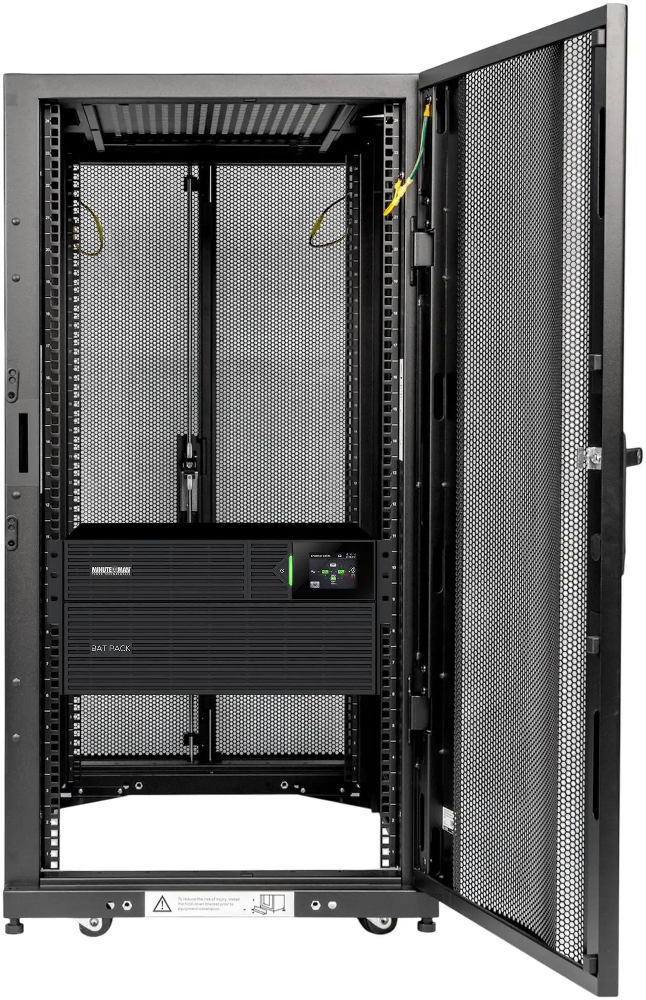 Minuteman MMCAB24S8K Power Cabinet - Half-height, 24U cabinet enclosure ...