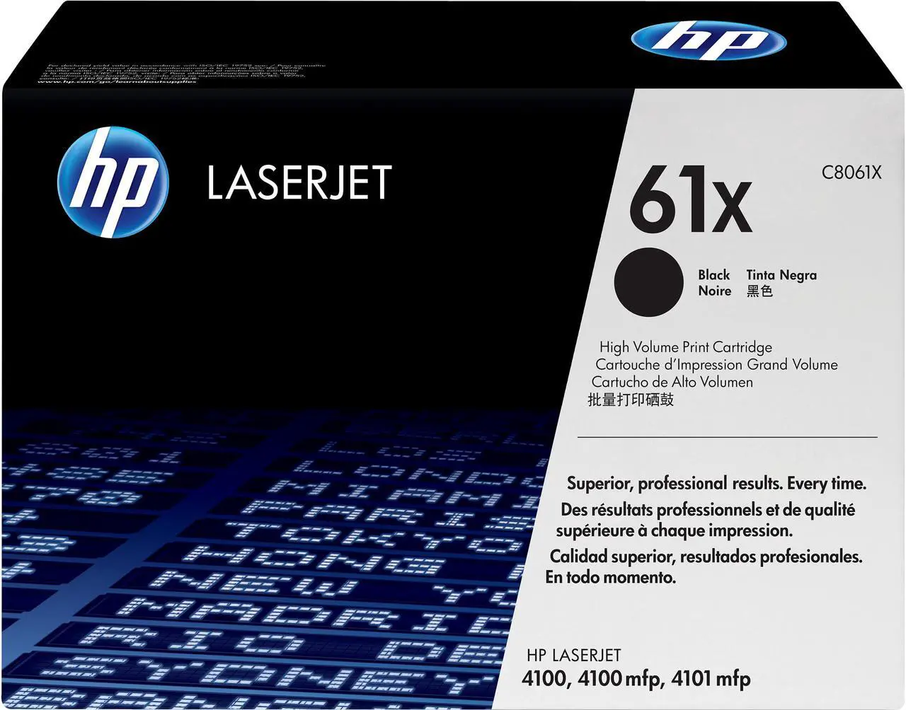HP 61X High Yield LaserJet Toner Cartridge - Black - Newegg.com