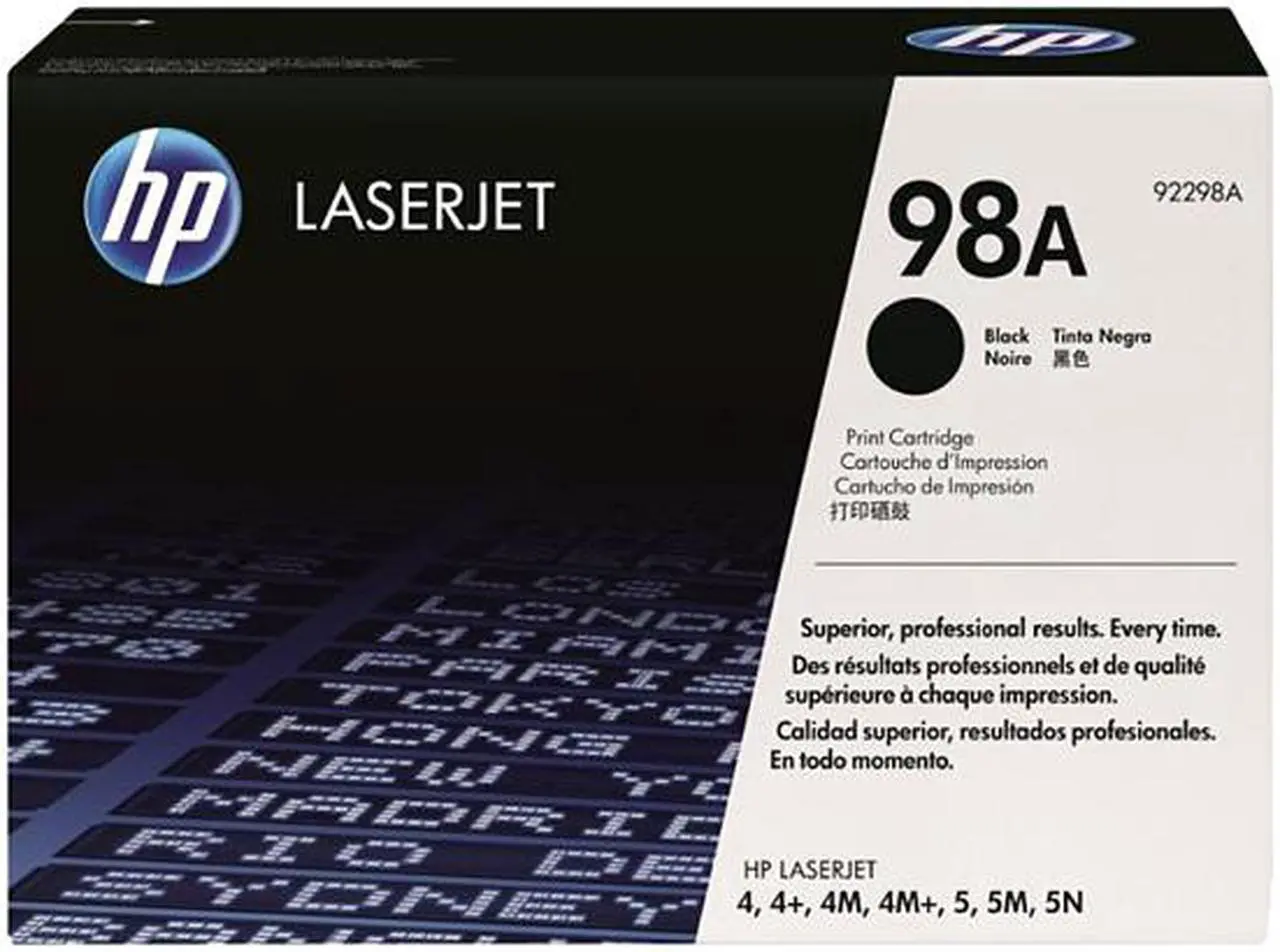 HP 98A Black LaserJet Toner Cartridge (92298A) - Newegg.com