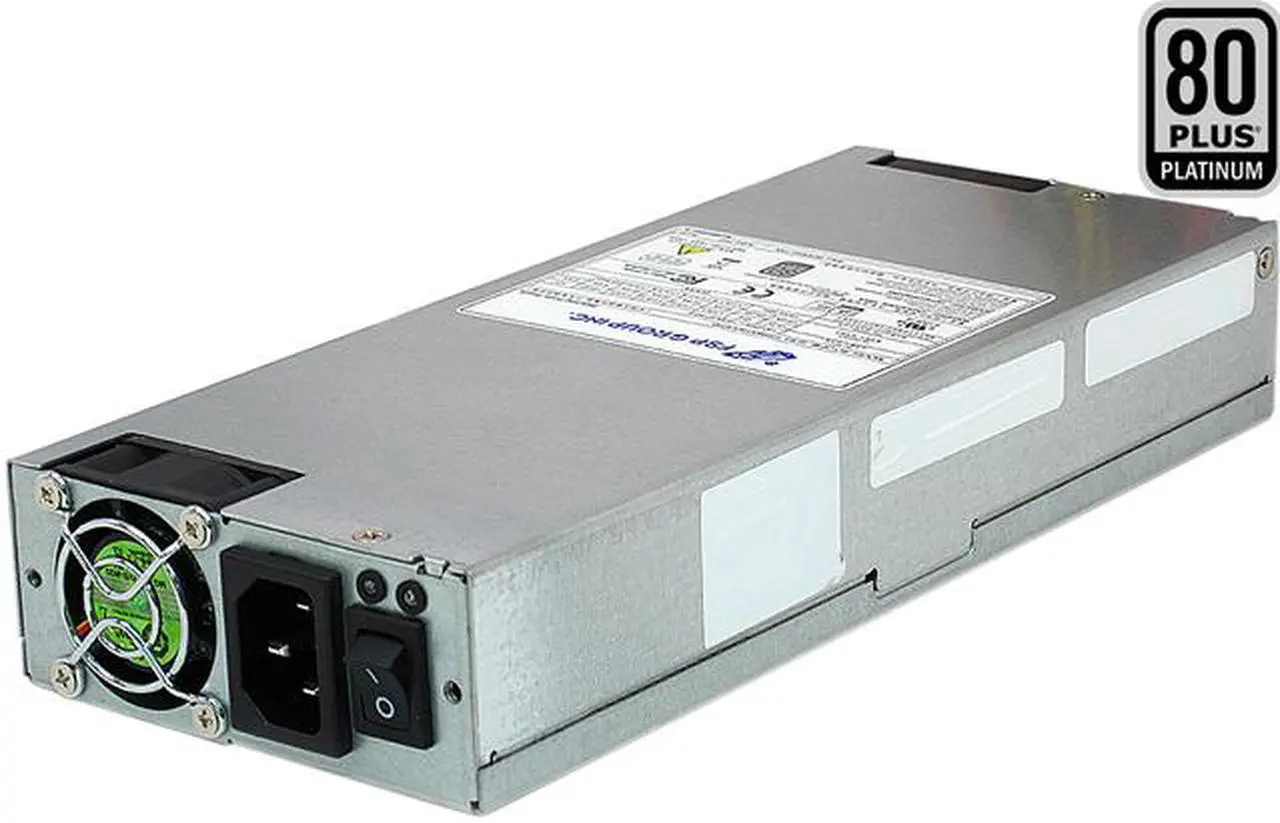 FSP Group 600W ATX Power Supply PMBus V1.2 Single 1U Size 80 PLUS ...