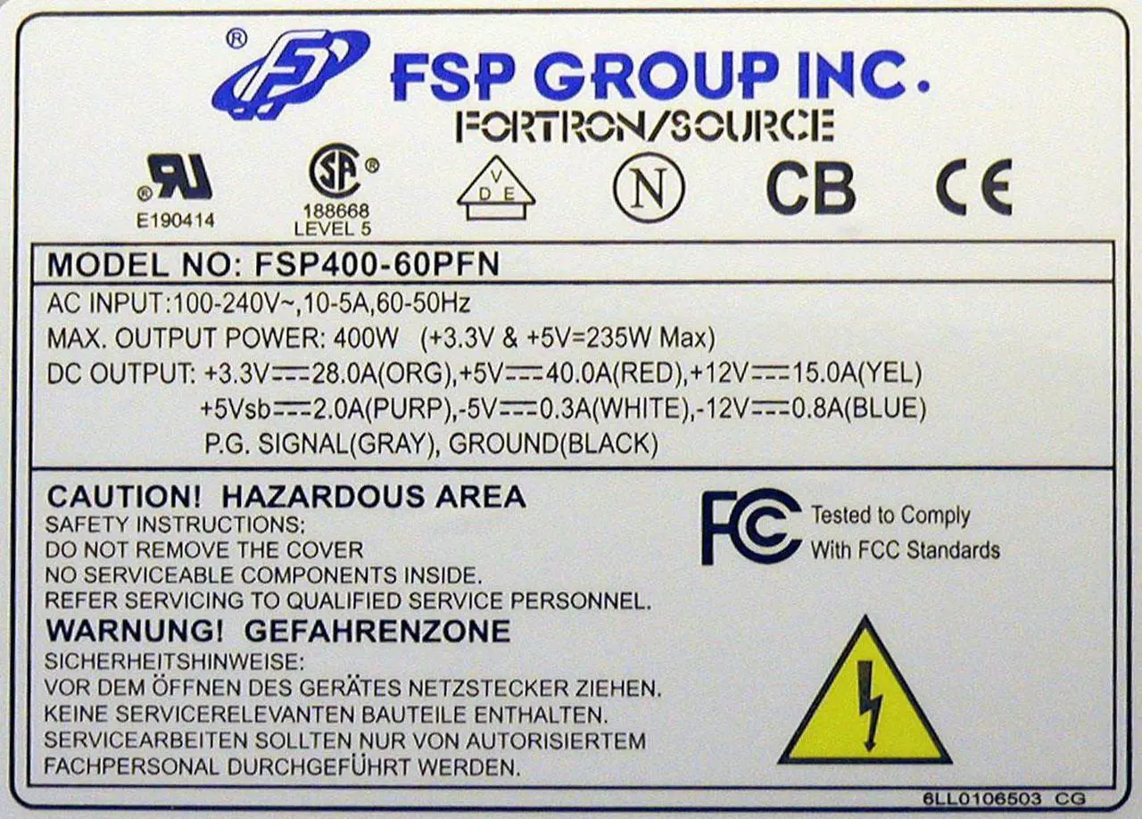 FSP Group FSP400-60PFN RET 400 W Power Supply - Newegg.com