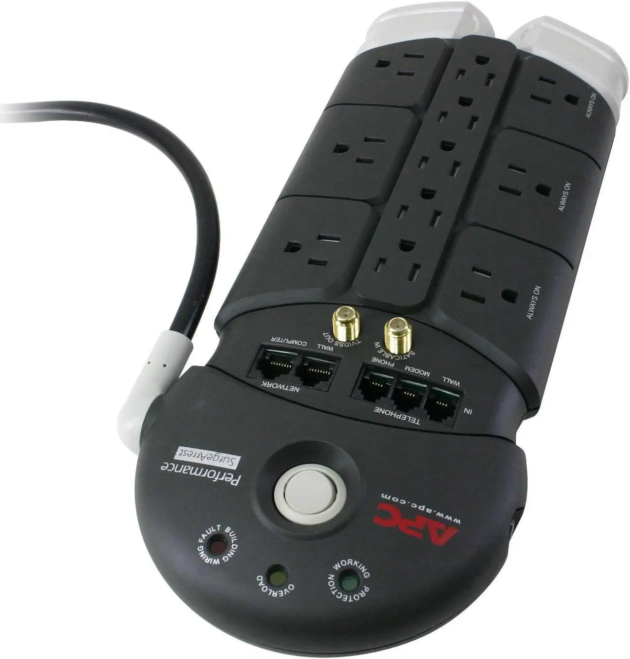 APC PF11VNT3 10 ft. 11 Outlets 3400 joules Power Surge Protector w ...