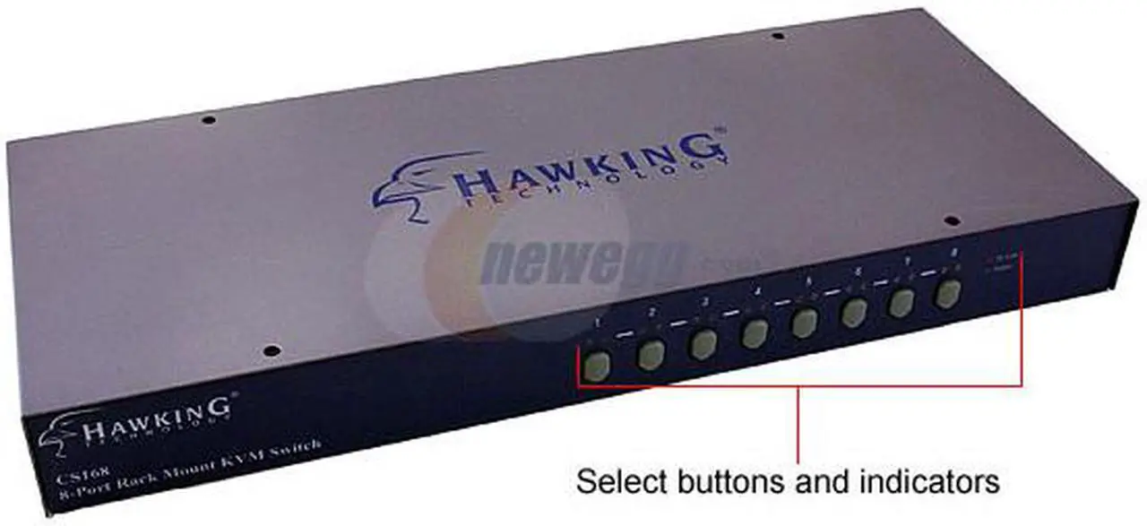 HAWKING CS168 8-Port KVM Switch with Rack-Mount - Newegg.com
