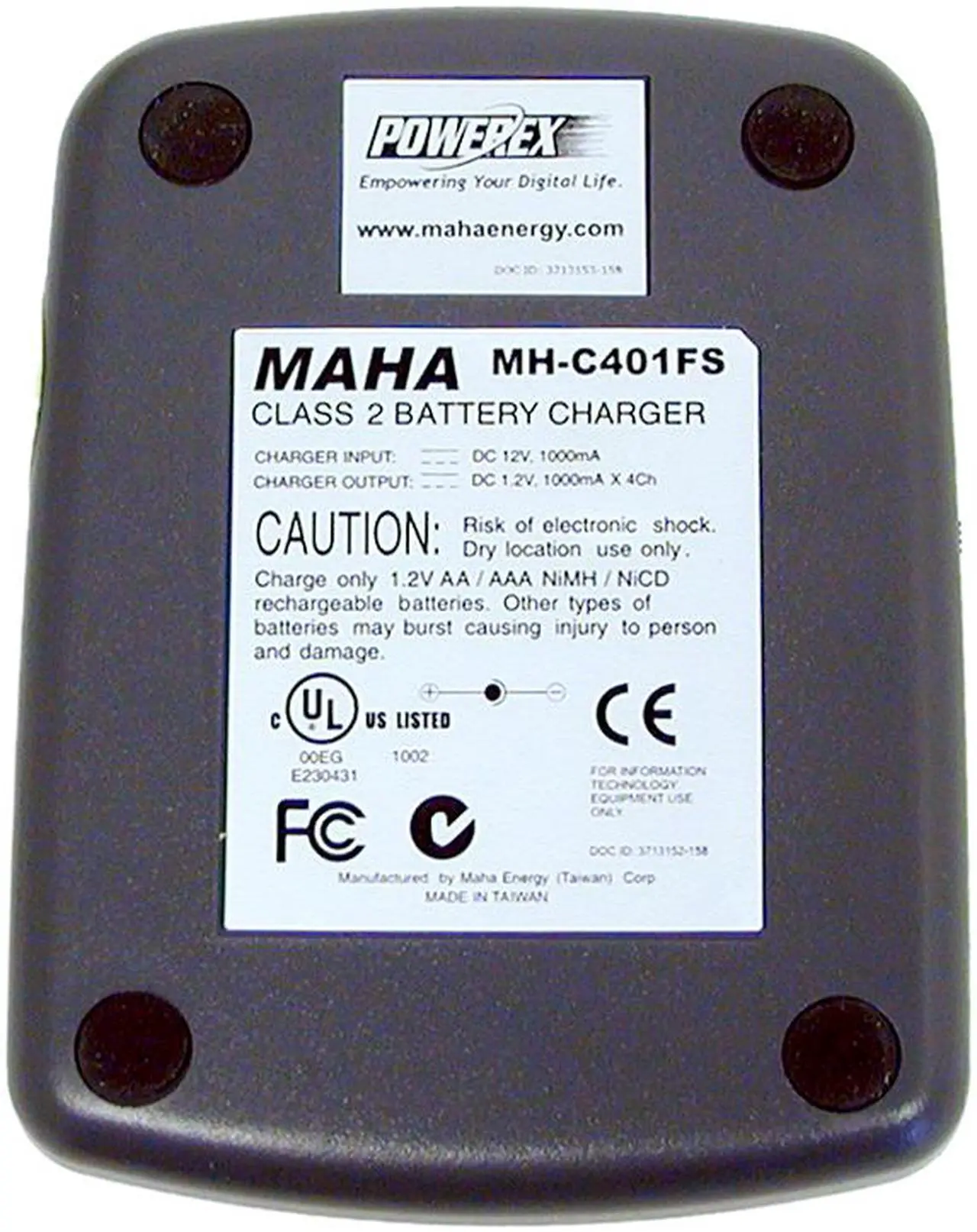 POWEREX MH-C401FS Rechargeable Batteries & Charger Kit - Newegg.com