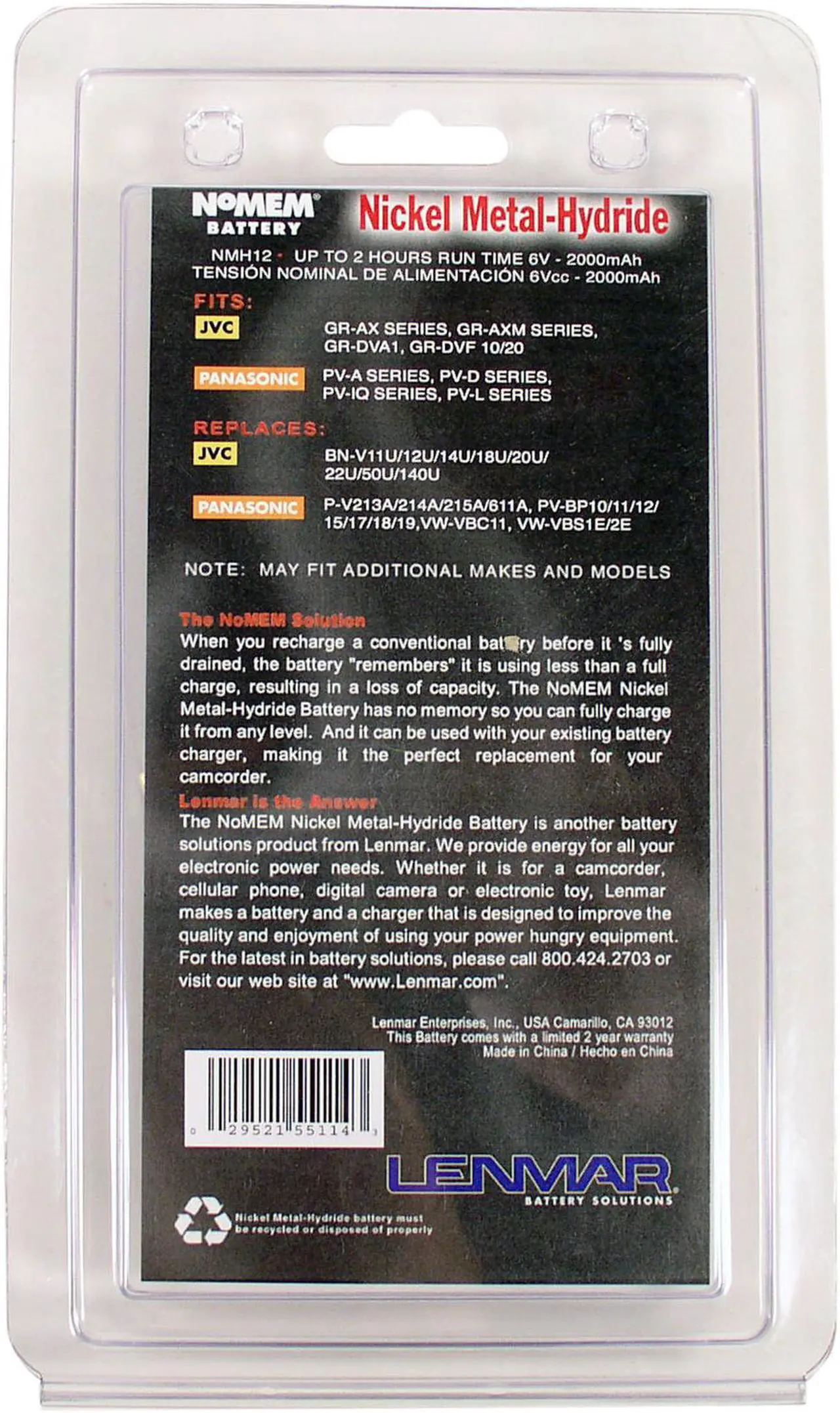 LENMAR NMH12 Battery - Newegg.com