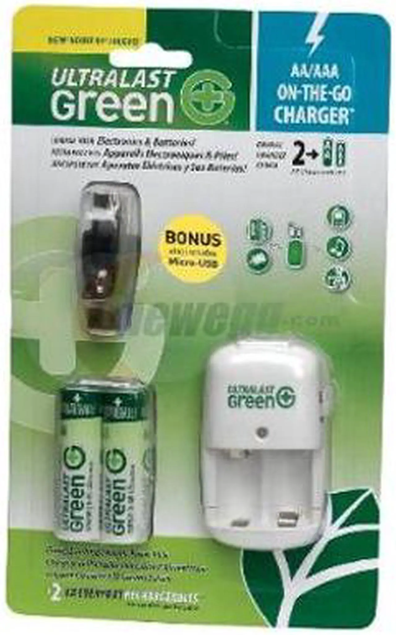 ULTRALAST ULGTRAVEL Rechargeable Batteries & Charger Kit - Newegg.com