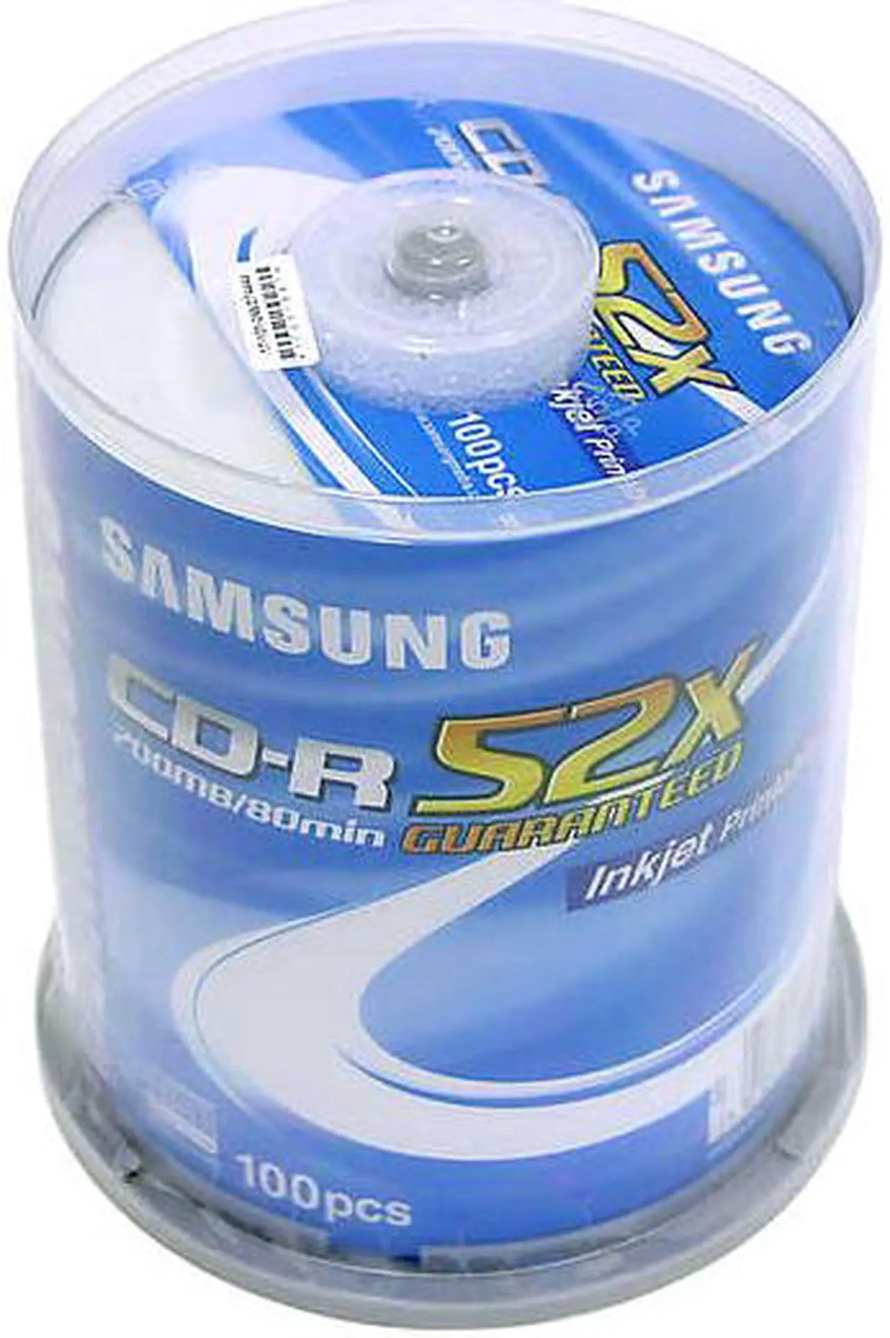 SAMSUNG 700MB 52X CD-R Inkjet Printable 100 Packs Disc Model P80G5200CK - Newegg.com