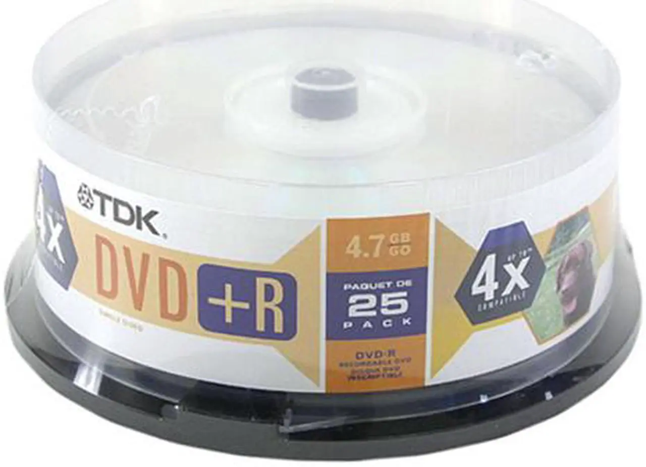 TDK DATA 4.7GB 4X DVD+R 15 Packs Disc Model DVD+R47CBXCB25 - Newegg.com