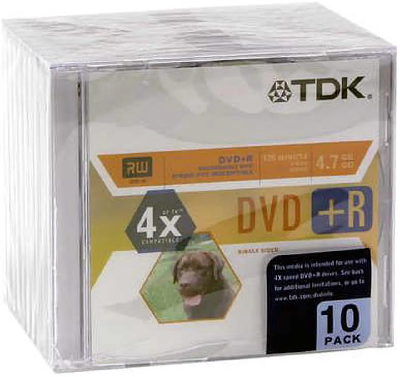 TDK DATA 4.7GB 4X DVD+R 10 Packs Disc Model DVD+R47CBXS10 - Newegg.com