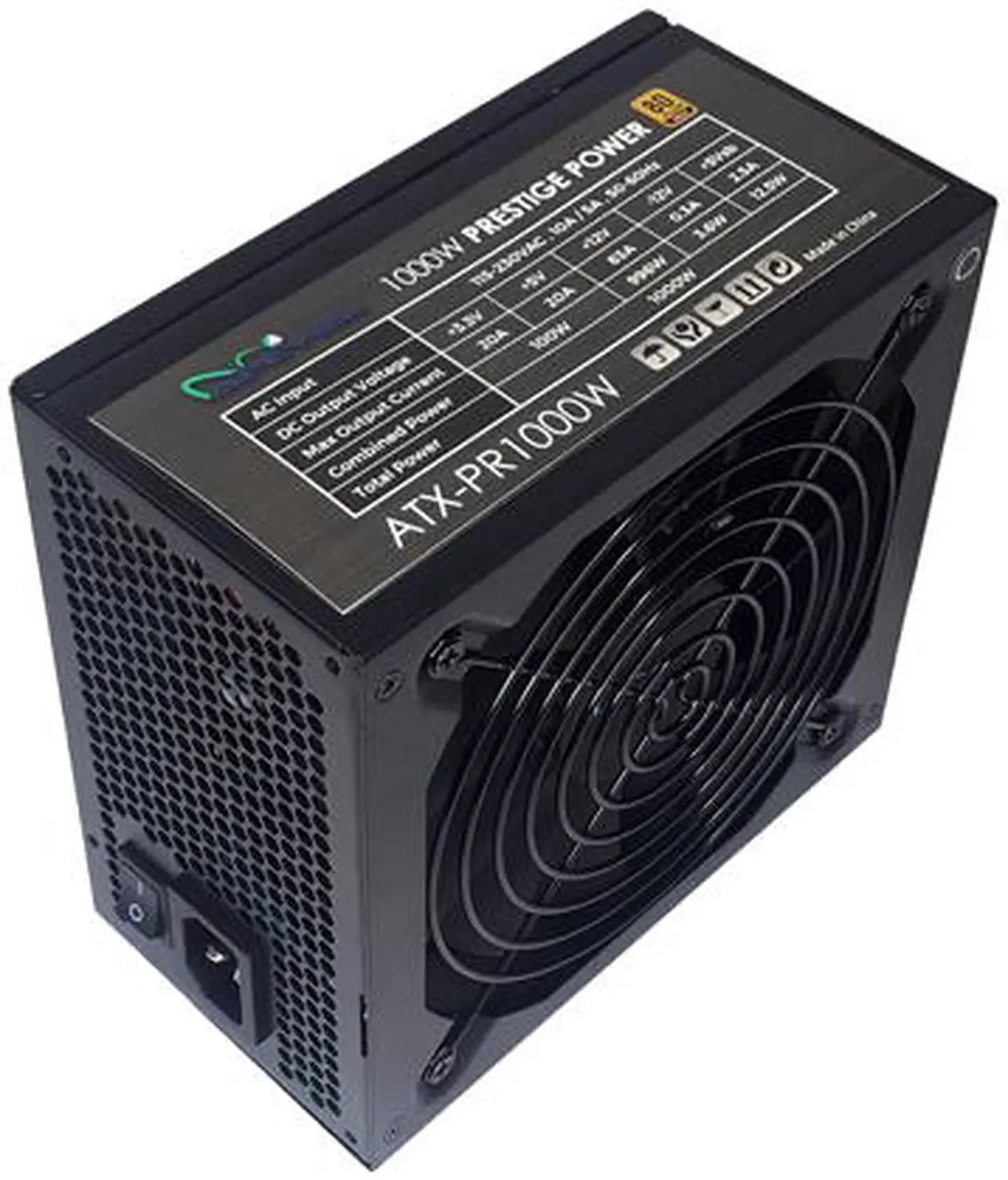 APEVIA Prestige Series ATX-PR1000W 1000W ATX12V 80 PLUS GOLD Certified ...