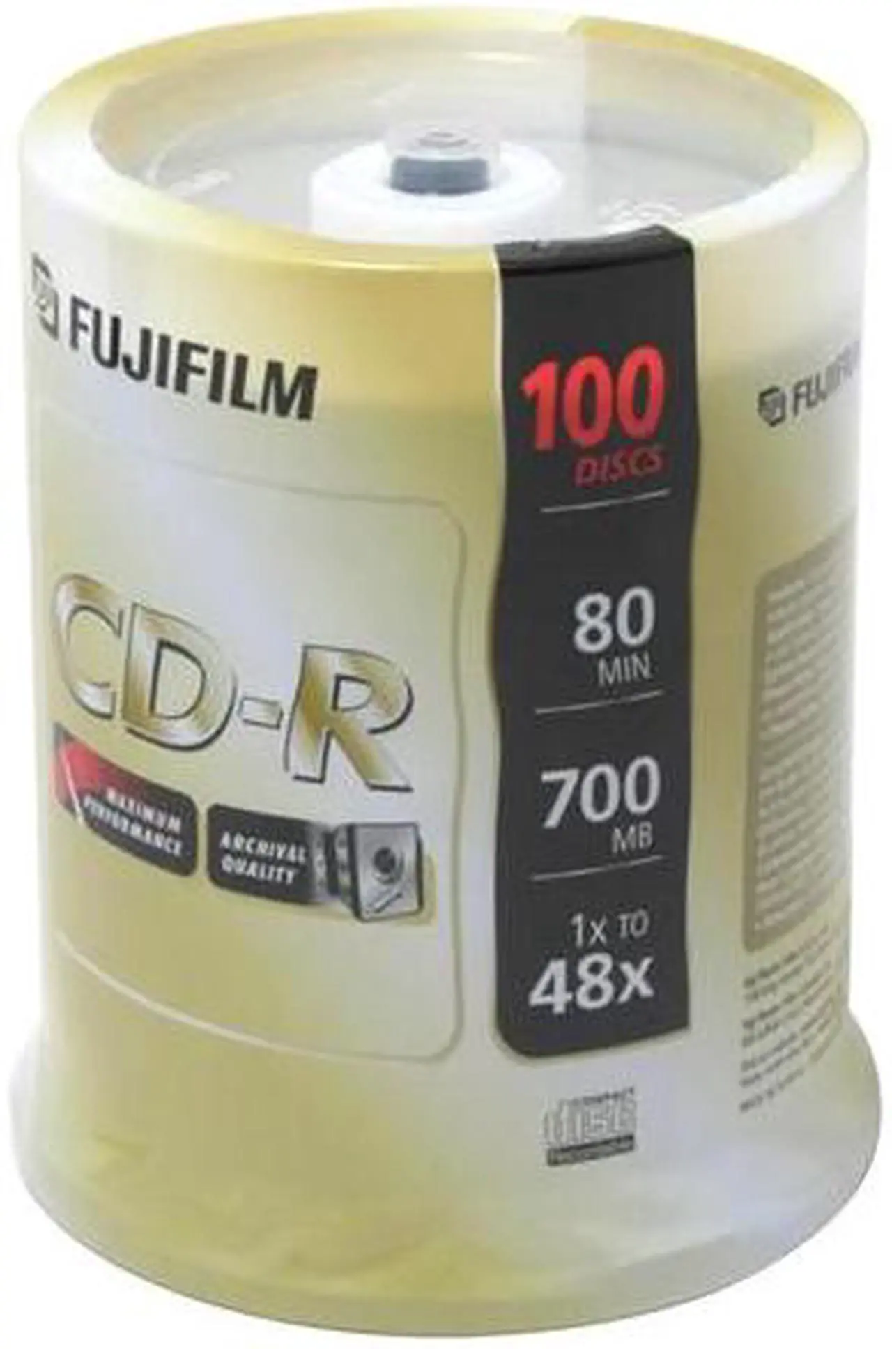 FUJIFILM 700MB 48X CD-R 100 Packs Disc Model 25301481 - Newegg.com