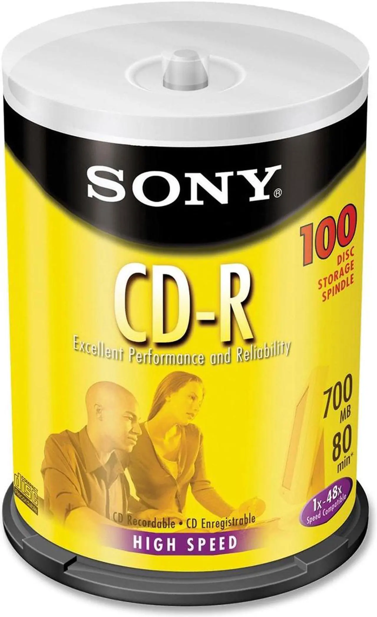 SONY 700MB 48X CD-R 100 Packs Disc Model 100CDQ80RS - Newegg.com