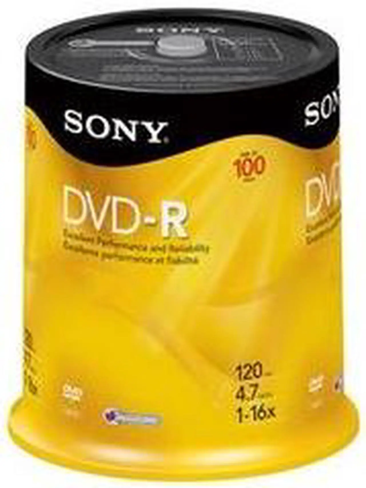 SONY 4.7GB 16X DVD-R 100 Packs Disc Model 100DMR47RS4 - Newegg.com